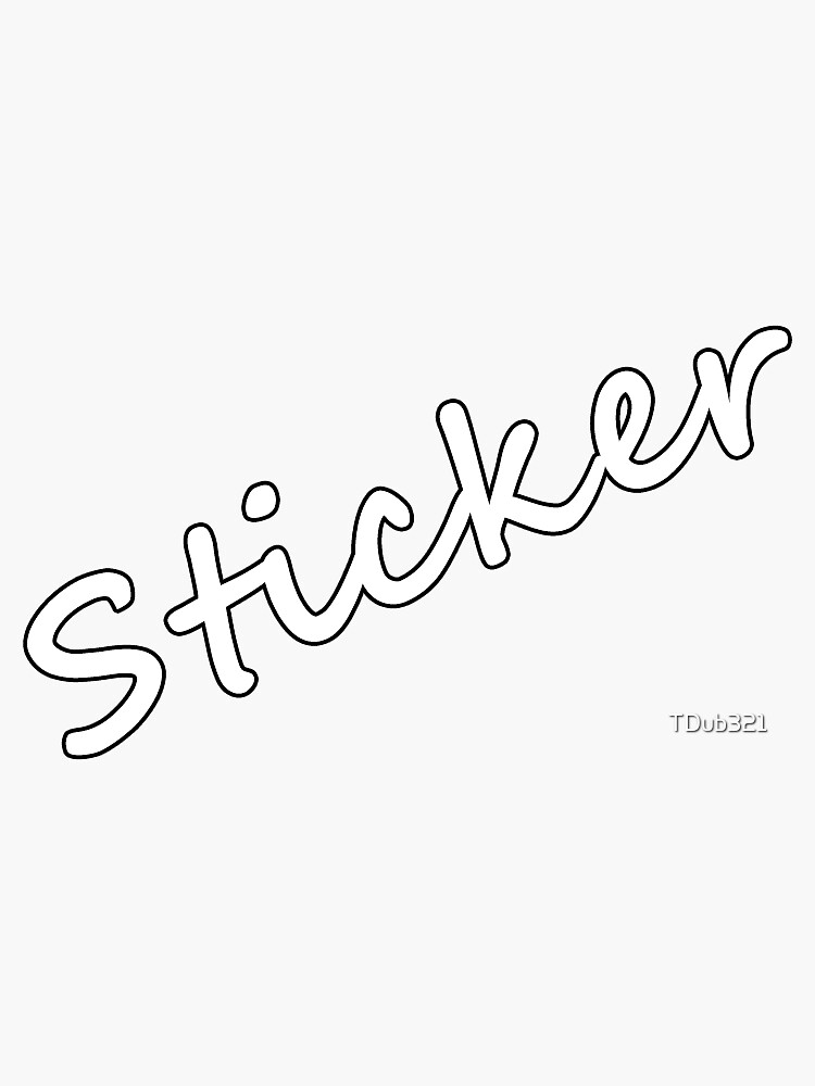 "sdf" Sticker for Sale by TDub321 | Redbubble
