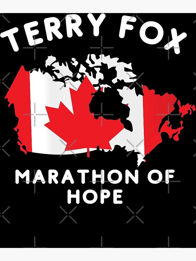 Runner Cool Funny Man Terry Fox Marathon Of Hope Canada Flag Fan ...