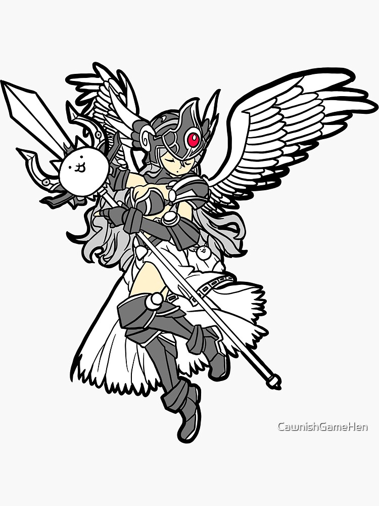 "True Valkyrie Cat" Sticker by CawnishGameHen | Redbubble