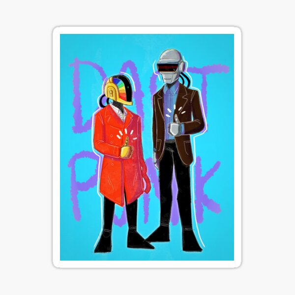 "Daft Punk" Sticker for Sale by aspinksart | Redbubble