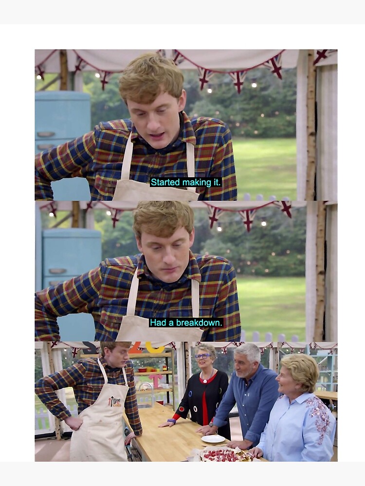 "James Acaster Great British Bake Off" Poster for Sale by CandelariaFlo ...
