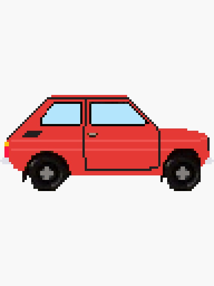"Polski Fiat 126p Pixel Art " Sticker for Sale by Rallyaddict | Redbubble