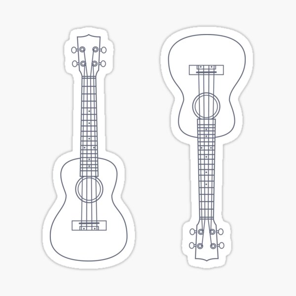 "Ukulele Tenor Concert Outline" Sticker for Sale by nightsworthy ...