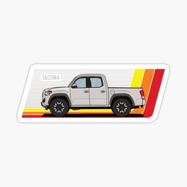 "Tacoma 3rd Gen Tri-color " Sticker by HotTeesApparel | Redbubble