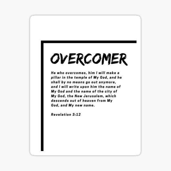 "Overcomer" Sticker for Sale by ZokaStore | Redbubble