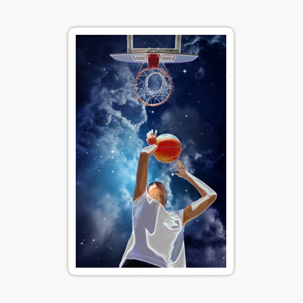 "Basketball Shooting for the Stars" Sticker for Sale by CandiceClair ...