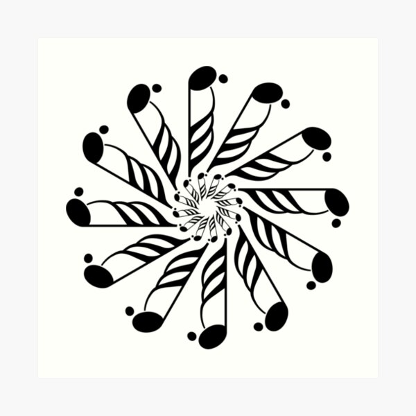 Music Note Mandala Art Prints | Redbubble
