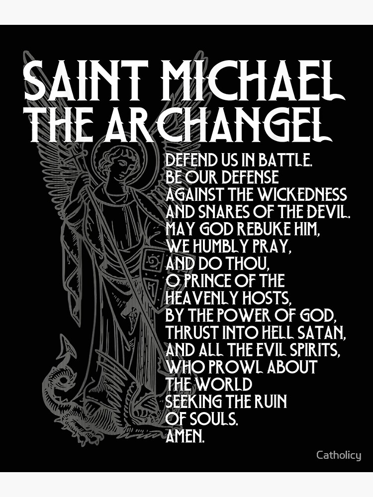 "Saint Michael the Archangel Prayer Catholic Traditional" Art Print by ...