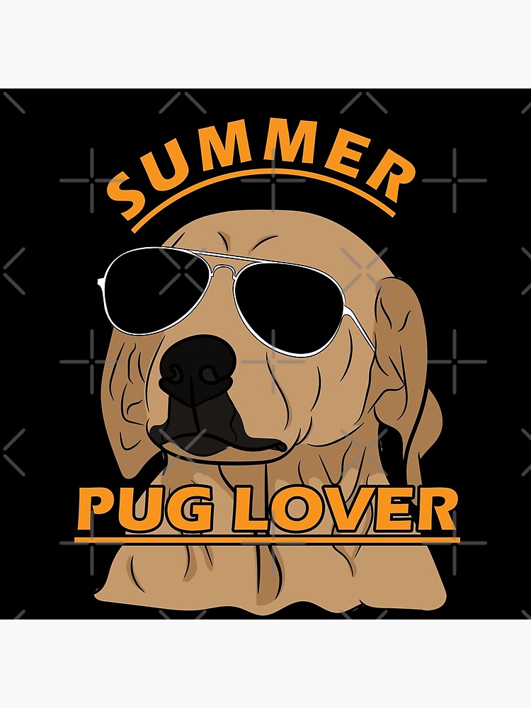 "Artistic summer pug lover design" Poster for Sale by SamRVstore ...