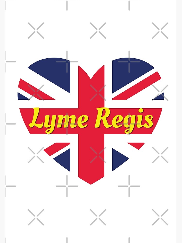"Lyme Regis England UK British Flag Heart (White)" Poster for Sale by ...