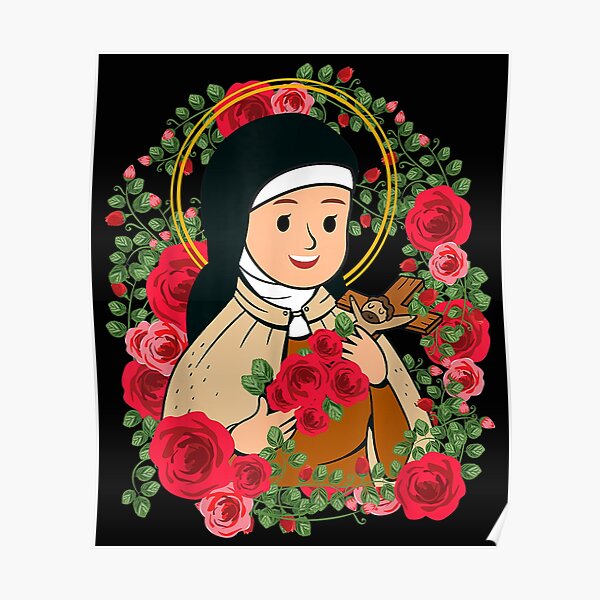 "St Therese of Lisieux Kids Little Flower Rose Catholic Saint" Poster ...