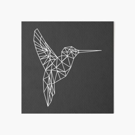 "Hummingbird Geometric Minimalist Line" Art Board Print for Sale by ...