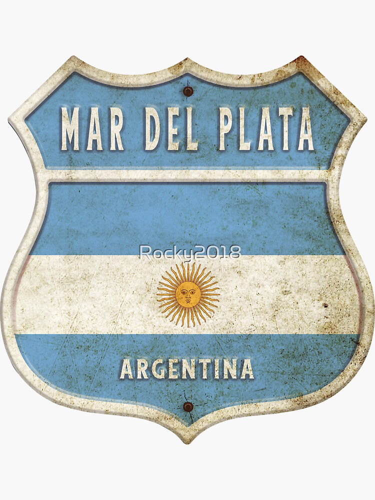 "Mar del Plata Argentina coat of arms flag design" Sticker for Sale by ...