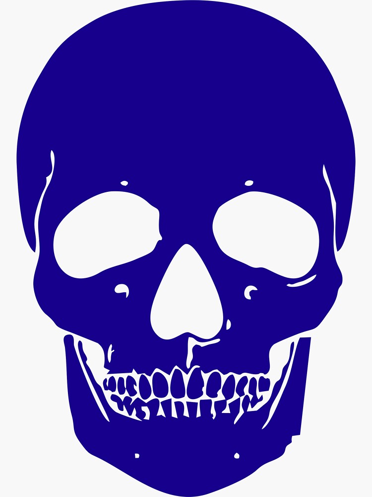 "Blue Skull" Sticker for Sale by Romero80 | Redbubble