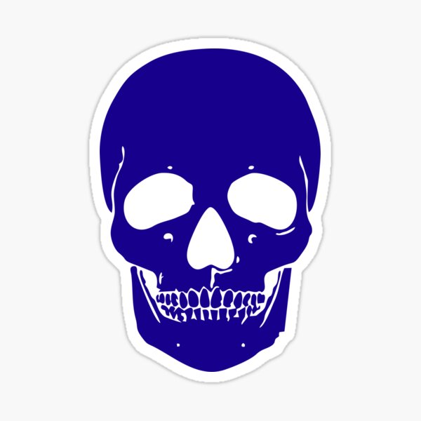 "Blue Skull" Sticker for Sale by Romero80 | Redbubble