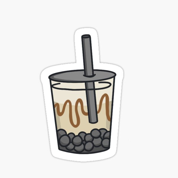"Boba/Bubble Tea Sticker" Sticker by kraftsbykylie | Redbubble