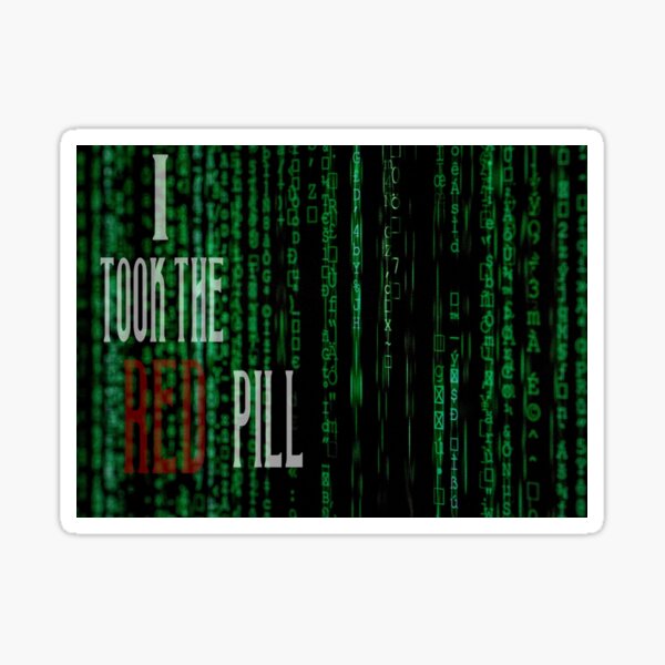 "Matrix red pill" Sticker for Sale by LiliAllu | Redbubble