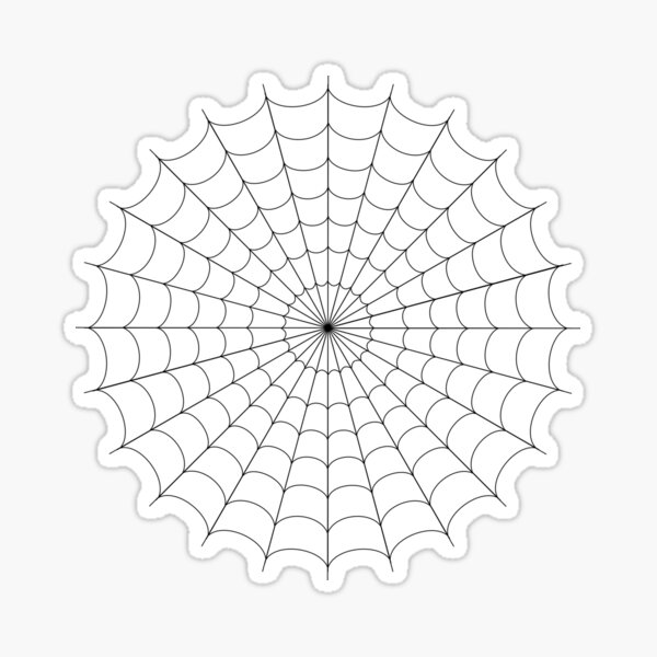"Spider web circle" Sticker for Sale by Zip-Zup | Redbubble