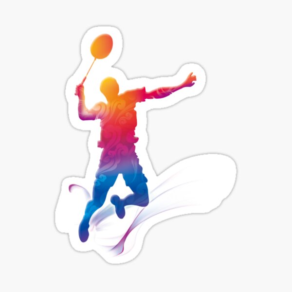 "Badminton players" Sticker for Sale by Amitgupta123 | Redbubble