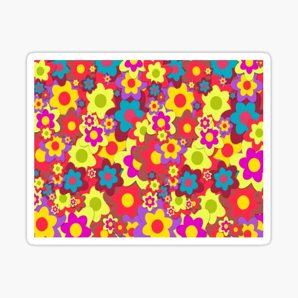 "Flowers color art" Sticker for Sale by artdragongift | Redbubble