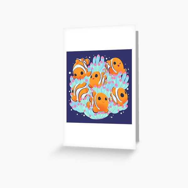 "Clownfish Playground" Greeting Card for Sale by Comiquarium | Redbubble