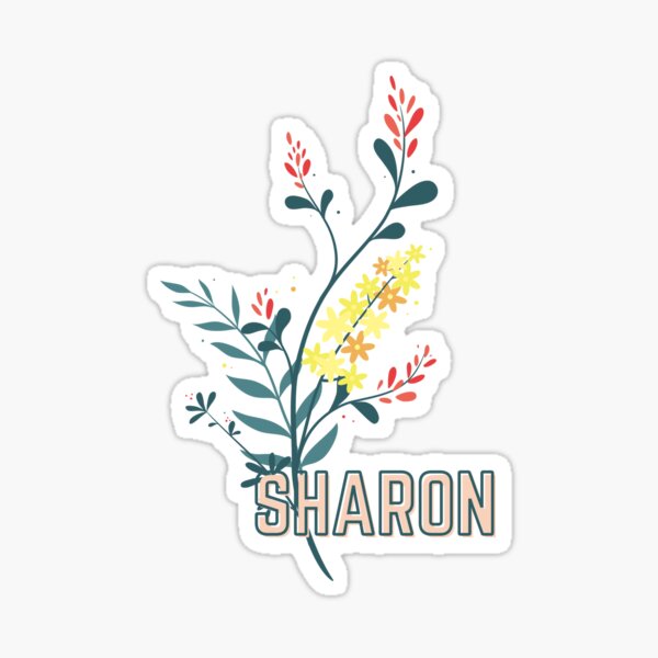"Personalised flower bouquet girls name - sharon" Sticker by ...