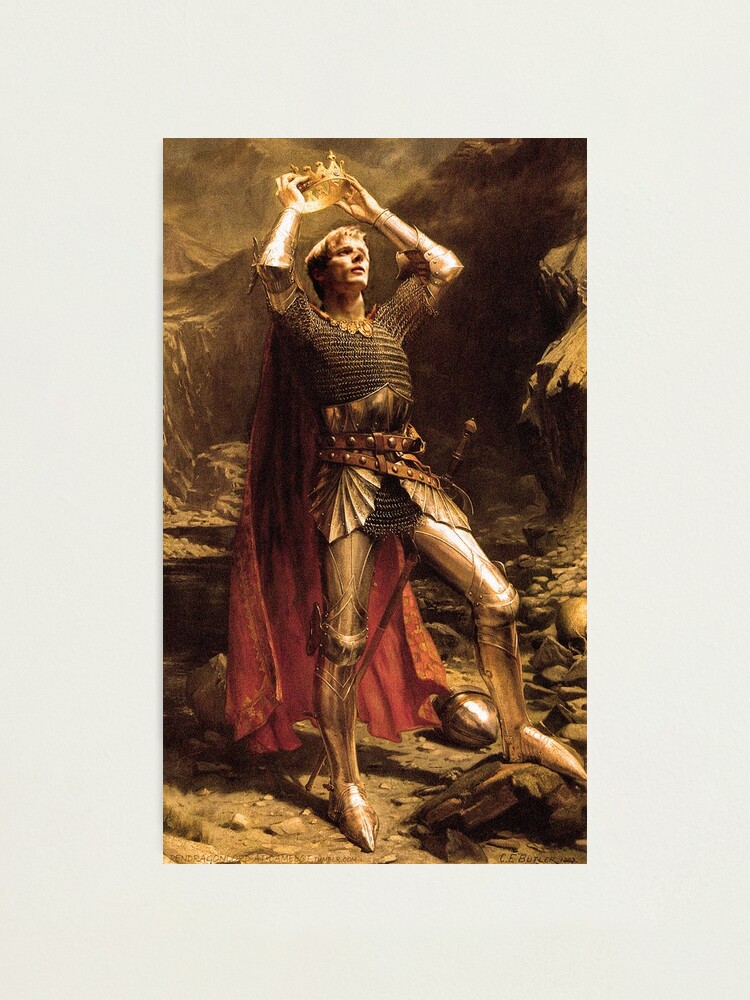 Lámina fotográfica «Bradley James como el Rey Arturo - Pintura original ...