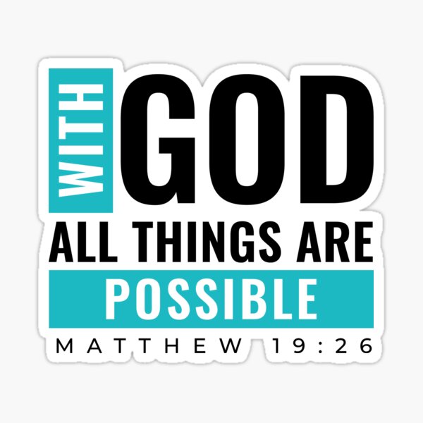 "With God Everything is Possible, MATTHEW 1926, Bible T-Shirt Design ...