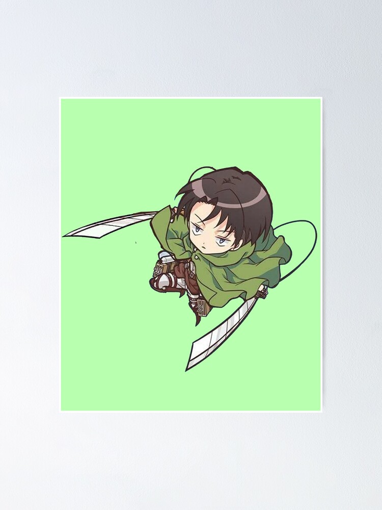 "Attack on Titan ,AOT Chibi Levi" Poster by zeromanga | Redbubble