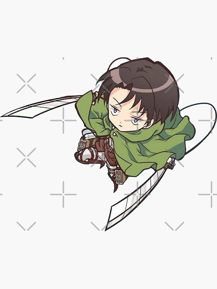 "Attack on Titan ,AOT Chibi Levi" Sticker for Sale by zeromanga | Redbubble