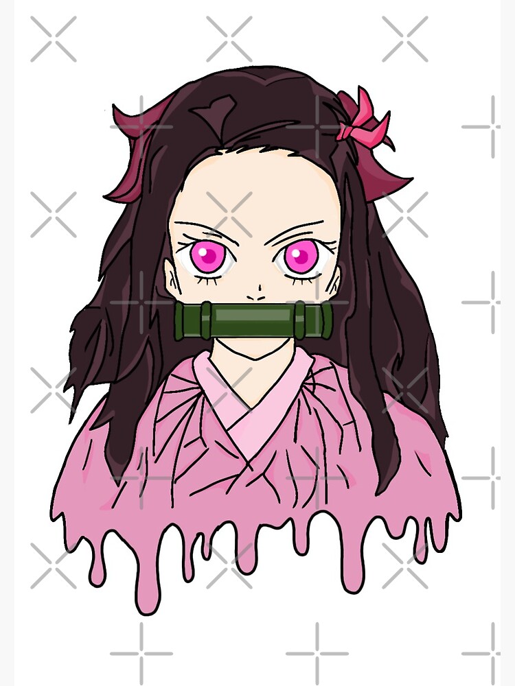 "Nezuko Kamado Drip Effect - Demon Slayer" Spiral Notebook by Color ...