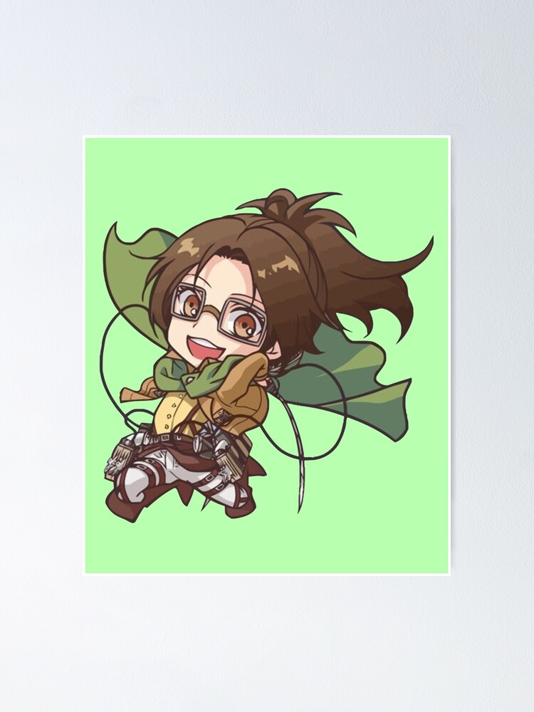 "Attack on Titan ,AOT Chibi Hange" Poster by zeromanga | Redbubble
