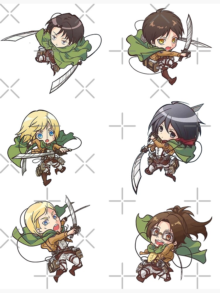 "Attack on Titan ,AOT Chibi " Canvas Print by zeromanga | Redbubble