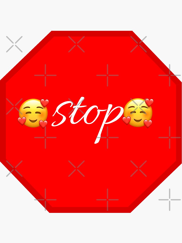 "Stop Sign with Emojis" Sticker for Sale by MEBurgiss | Redbubble