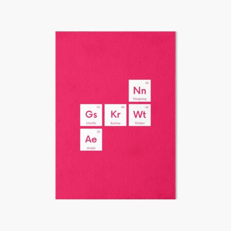 "aespa Periodic Table" Art Board Print by helloharu | Redbubble