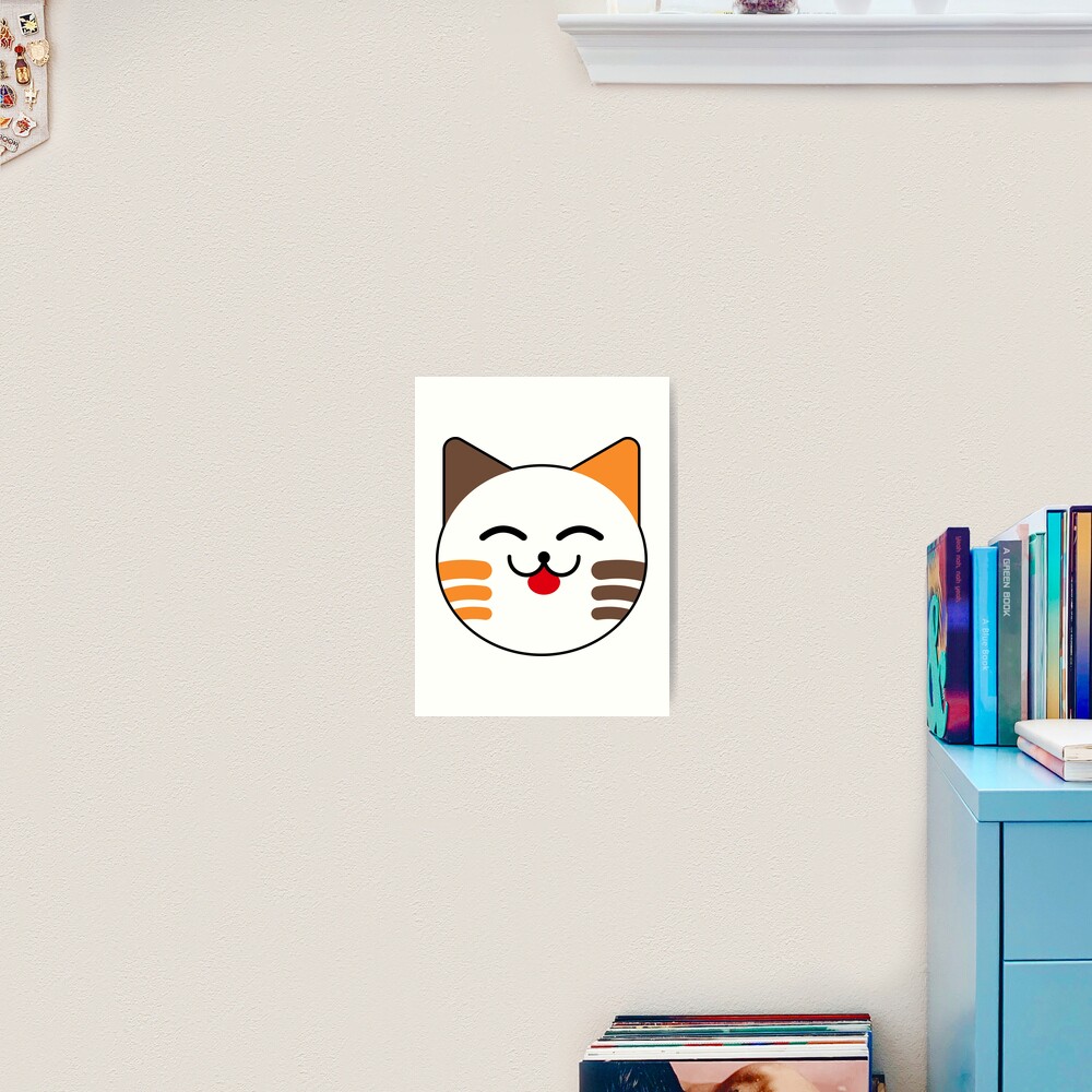 "Crumb Cuptoast cute cat with tongue out face" Art Print for Sale by rp ...