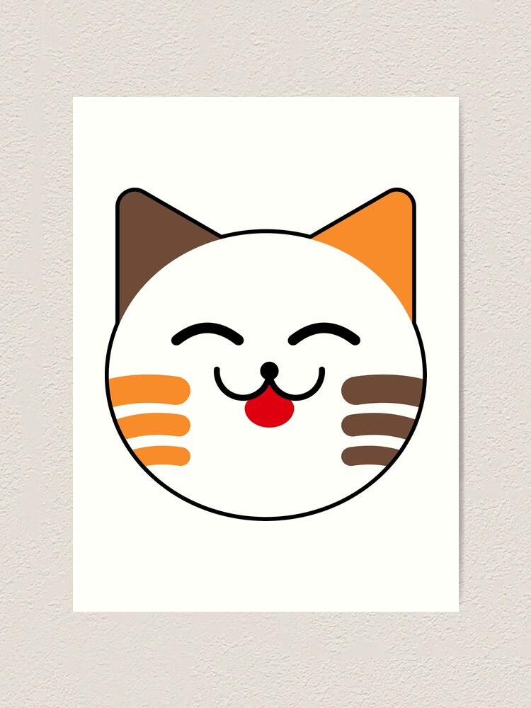 "Crumb Cuptoast cute cat with tongue out face" Art Print for Sale by rp ...