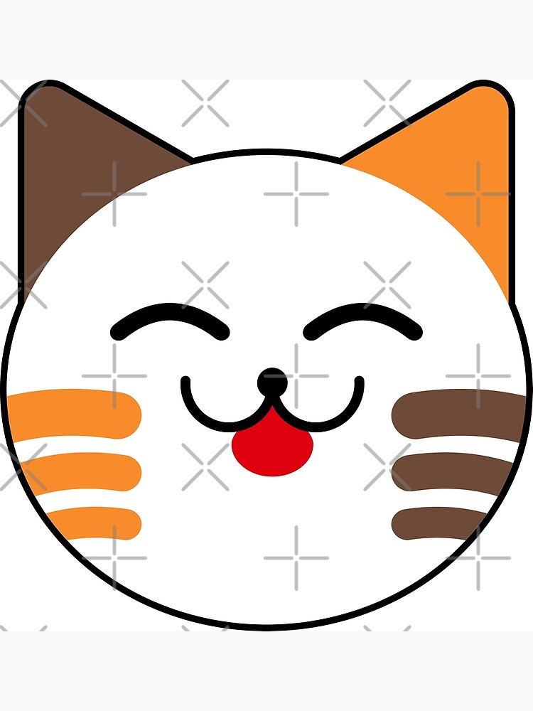 "Crumb Cuptoast cute cat with tongue out face" Art Print for Sale by rp ...