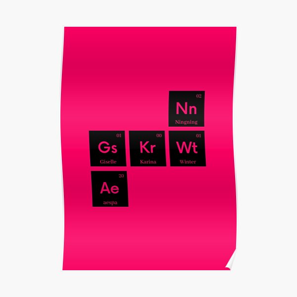 "aespa Periodic Table" Poster by helloharu | Redbubble