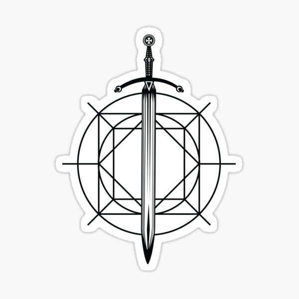 "Excalibur Sword Medieval Symbol King Arthur " Sticker for Sale by ...