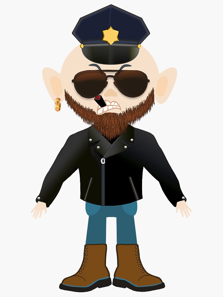 "Policeman pupsi" Sticker for Sale by Diapason-Art | Redbubble