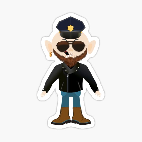 "Policeman pupsi" Sticker for Sale by Diapason-Art | Redbubble