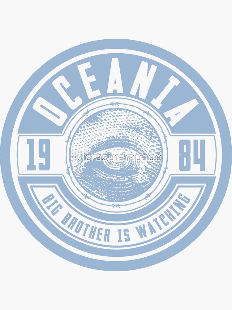 "OCEANIA (BLUE)" Sticker for Sale by kilcrazyrampage | Redbubble