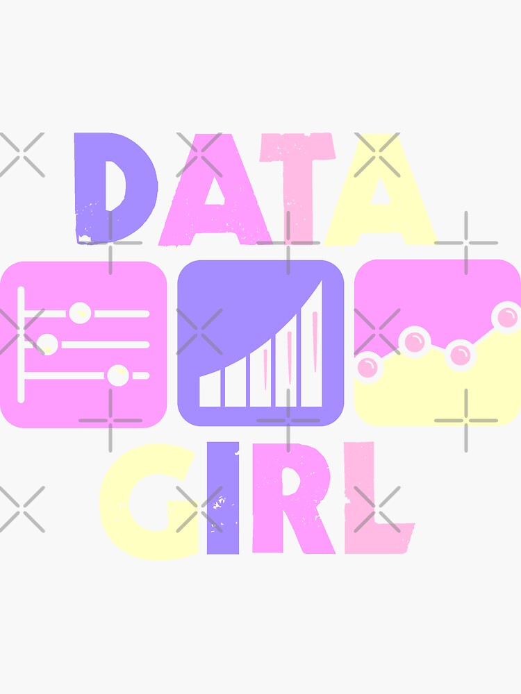 "Data Girl Pink" Sticker by jorgechubuter | Redbubble