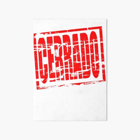 "Cerrado red rubber stamp effect" Art Board Print by stuwdamdorp ...
