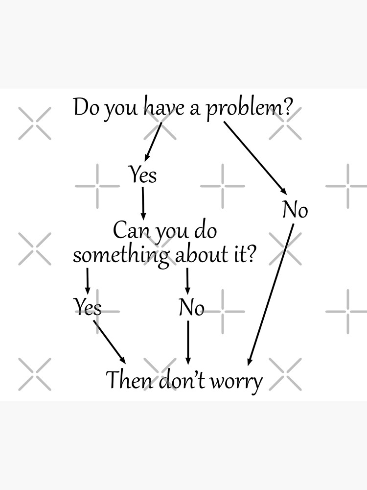 "Then Don't Worry flow chart" Poster for Sale by lakitzi | Redbubble