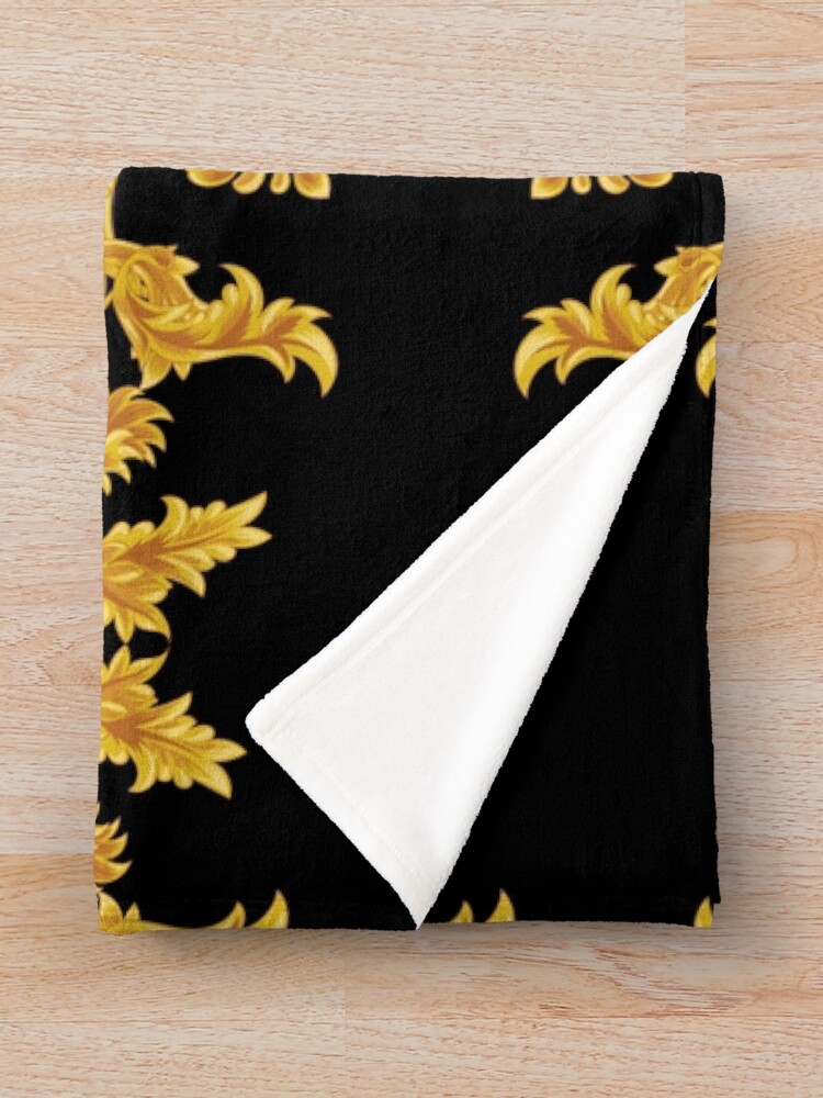 "Golden Damask Artwork - Greek inspired design" Throw Blanket for Sale ...