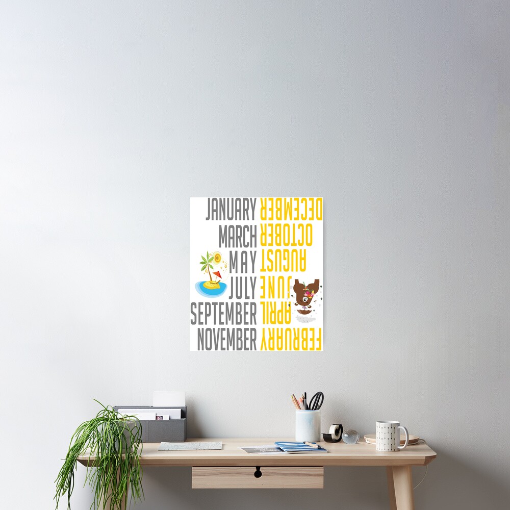 Names Of Months And Weather Half Reverse Names Year 2022 Month wise List Poster For Sale By names-of-months-and-weather-half-reverse-names-year-2022-month-wise-list-poster-for-sale-by