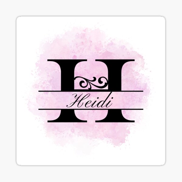 "Letter H Heidi" Sticker by TeyMank | Redbubble
