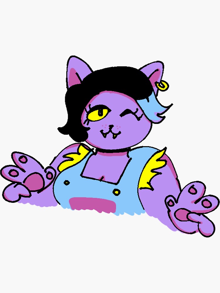 "Catty (Undertale)" Sticker for Sale by RaspberryRhen | Redbubble
